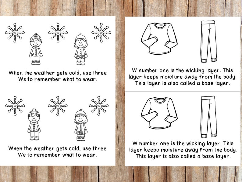 Printable Mini Book About Dressing for Winter-a Social Story-nature ...