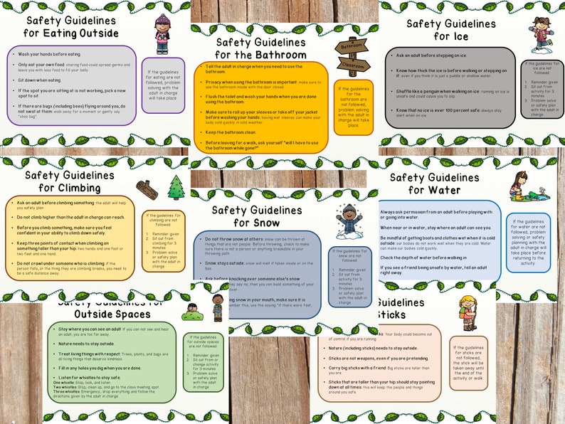 Safety Guideline Posters for Kids - Risky Play Outside - Families ...
