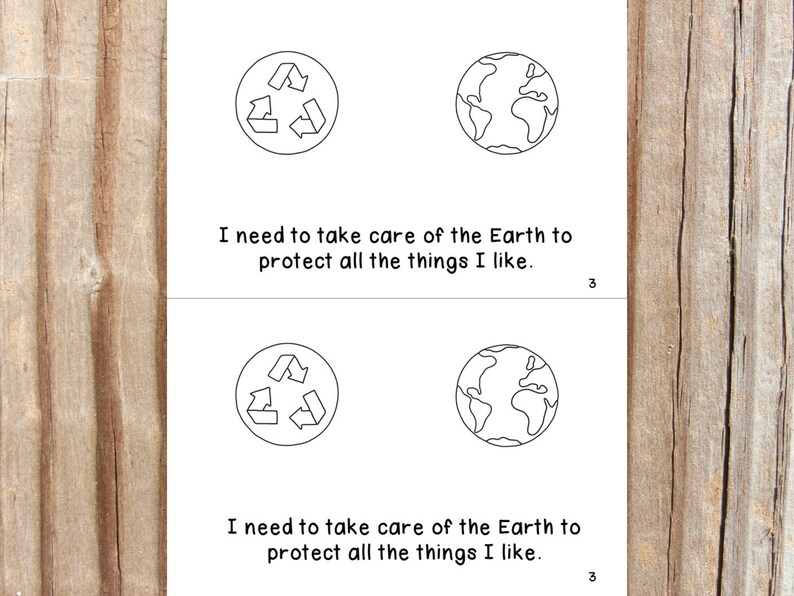 Printable Earth Day Mini Book- Environmental Education-nature Based ...