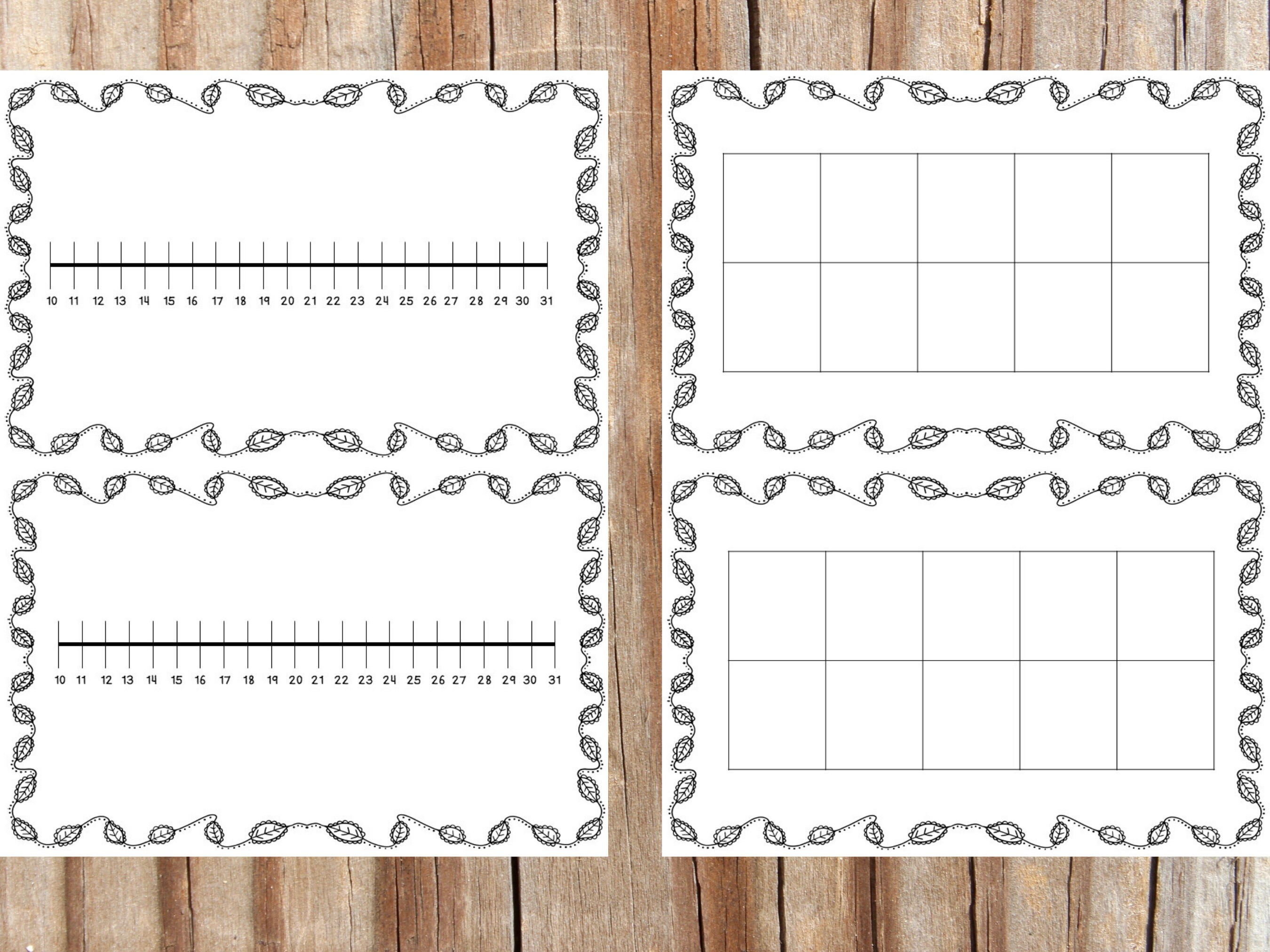 Printable Tens Frames, Number Lines, Number Cards 1-100, Elementary ...