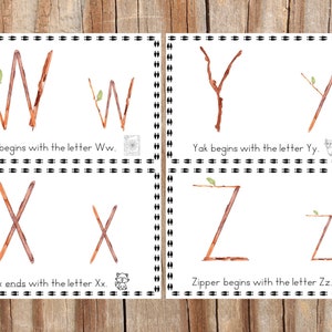 Nature Alphabet Posters-printable Nature Based Classroom Decor-phonemic ...