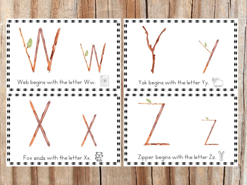 Nature Alphabet Posters-printable Nature Based Classroom Decor-phonemic ...