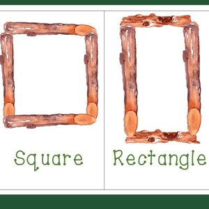 Shape Activity Cards, Nature Based Learning, Preschool, Kindergarten ...