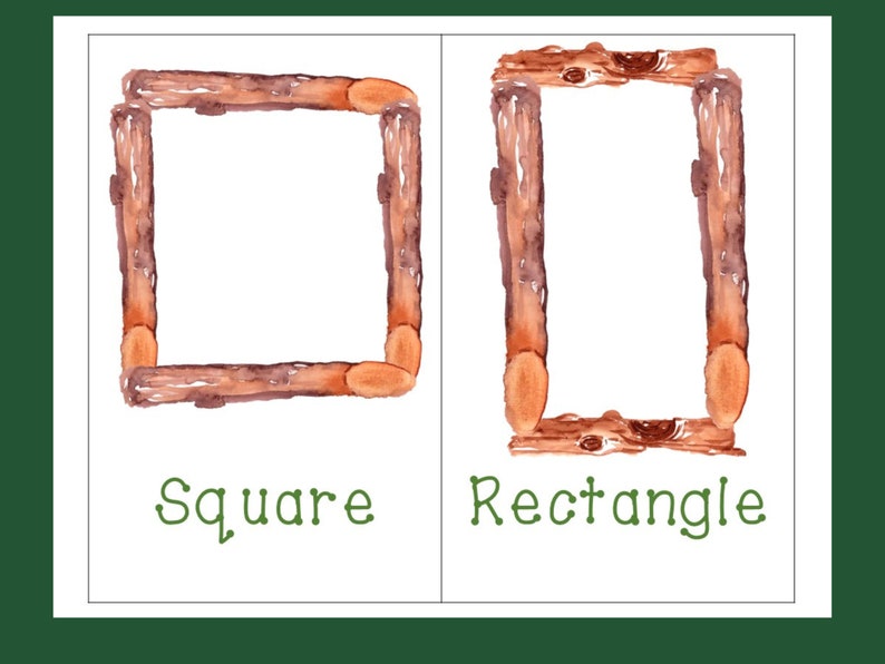 Shape Activity Cards, Nature Based Learning, Preschool, Kindergarten ...