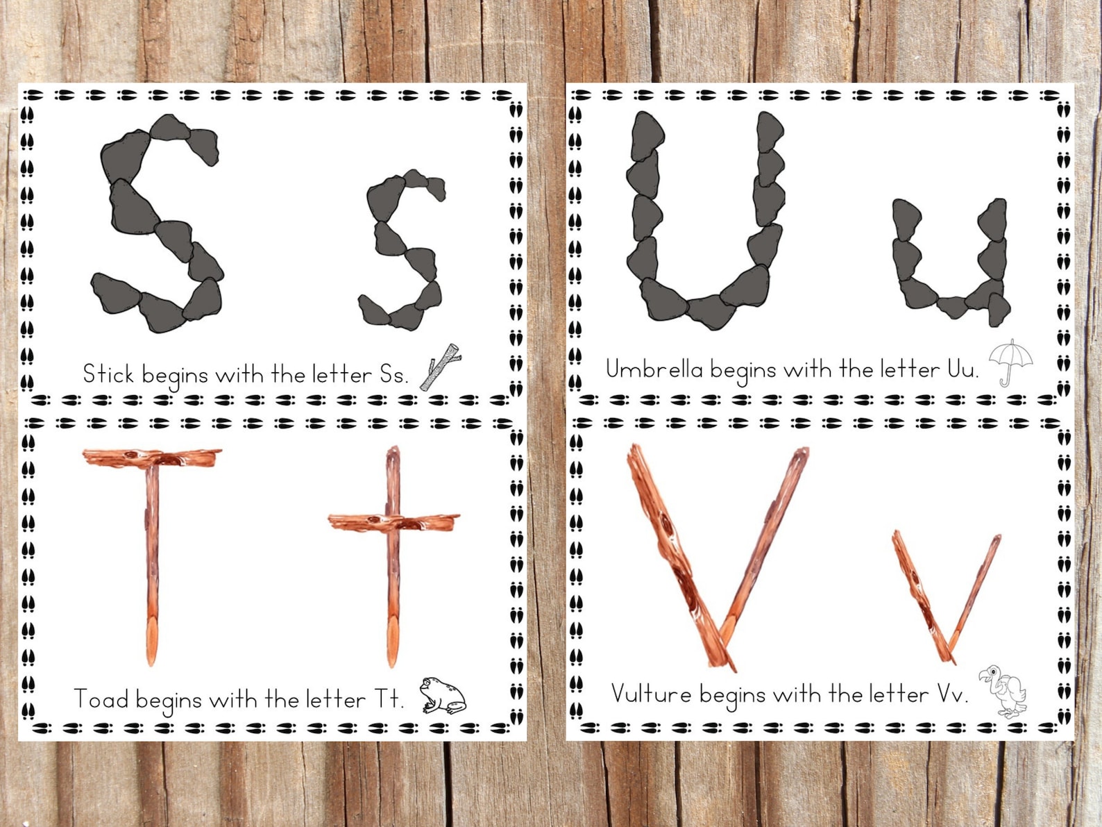 Nature Alphabet Posters-printable Nature Based Classroom Decor-phonemic ...