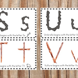 Nature Alphabet Posters-printable Nature Based Classroom Decor-phonemic ...