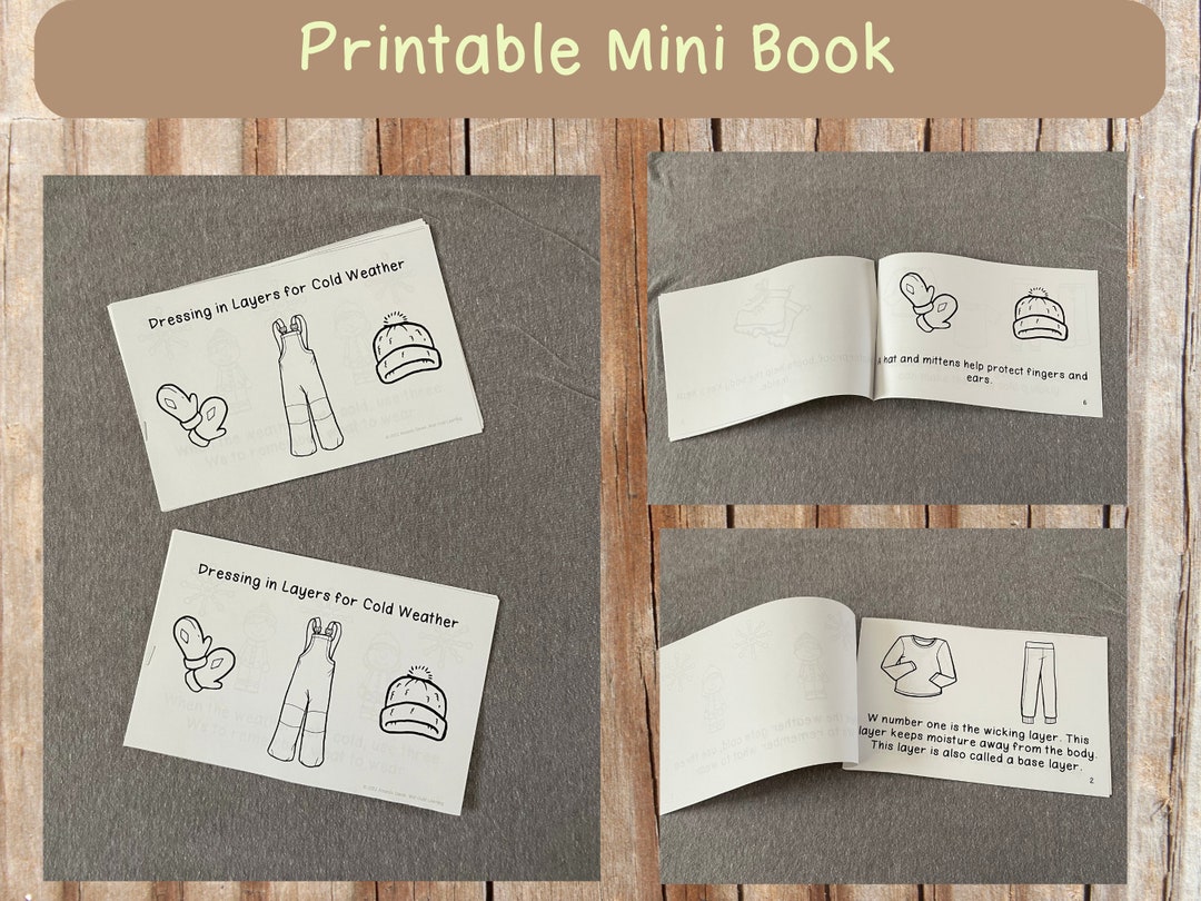 Printable Mini Book Social Story About Dressing for Winter-nature Based ...