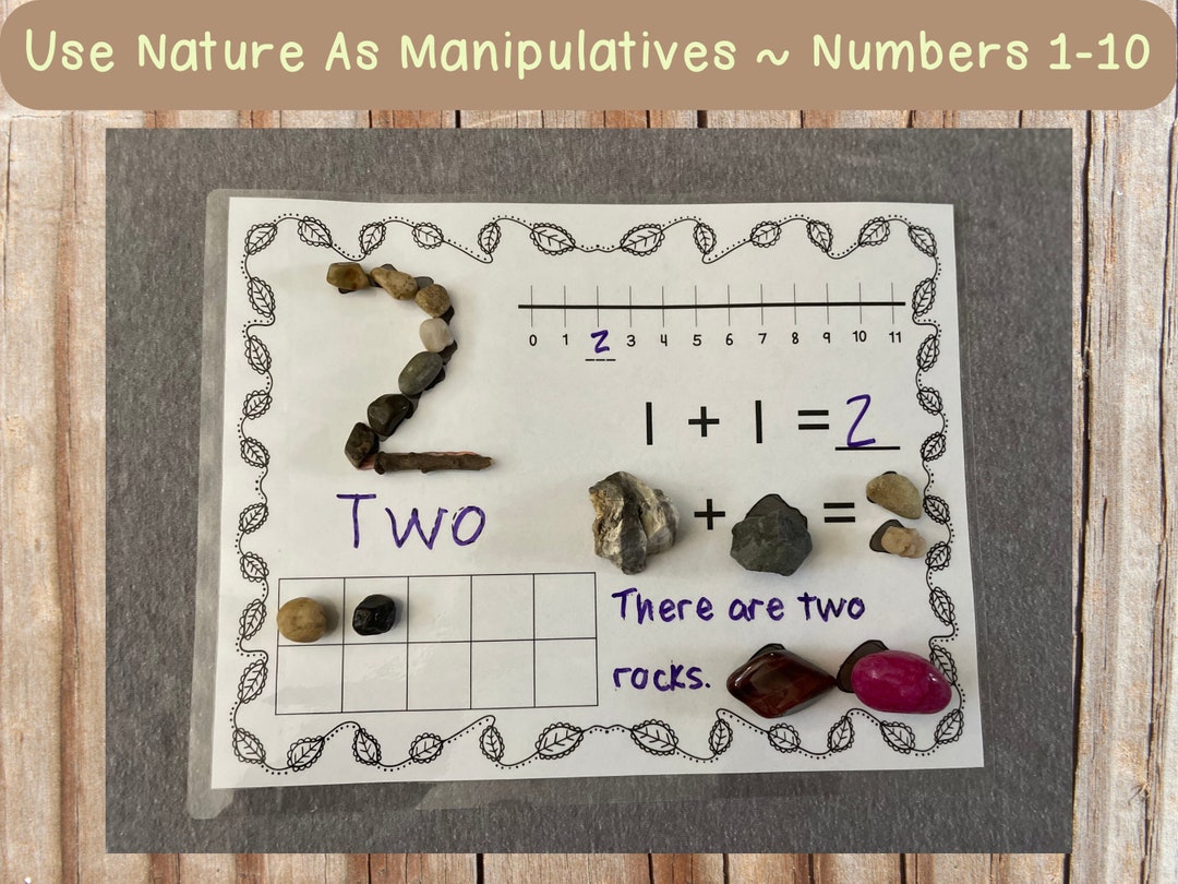 Printable Math Review Mats Numbers 1-10-low Prep - Use Nature as ...