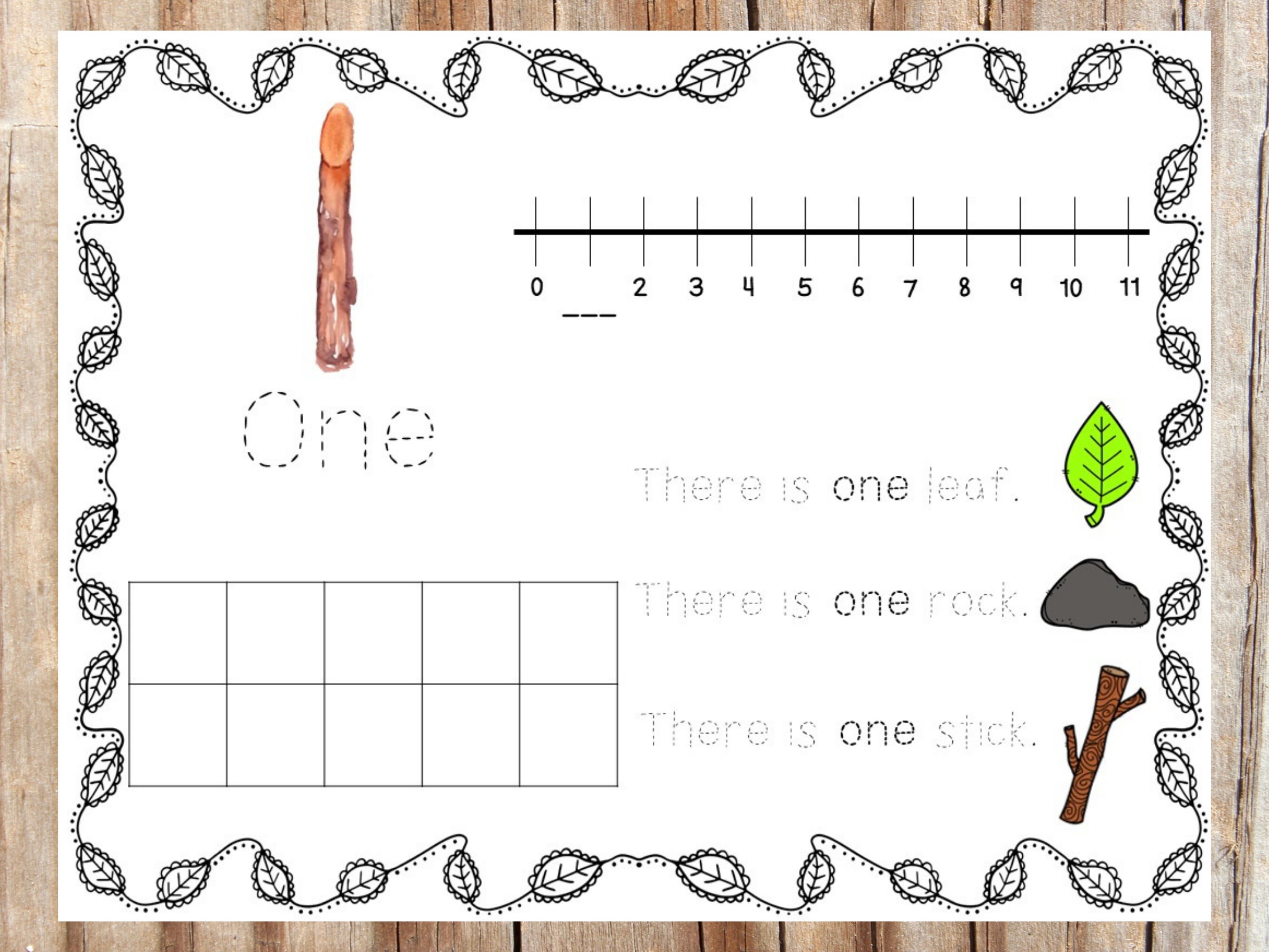 Printable Math Review Mats Numbers 1-10-low Prep - Use Nature as ...