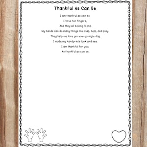 Thanksgiving Handprint Craft Printable for Kids-thankful Poem-turkey ...