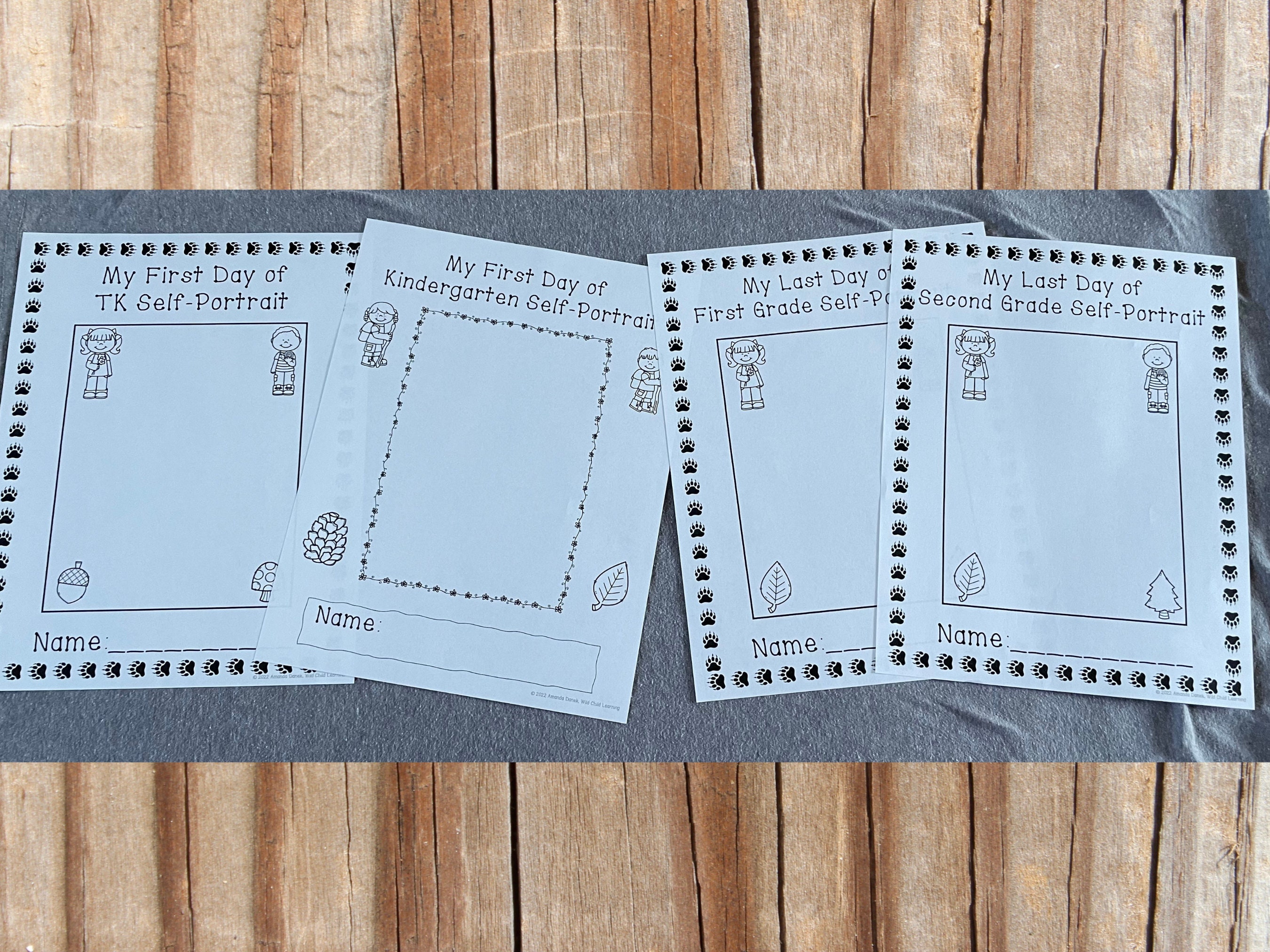 First Day of School/last Day of School Self-portrait Worksheet ...