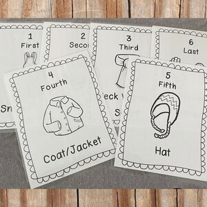 Dressing for Winter Weather Sequencing Posters Pintables, Nature Based ...