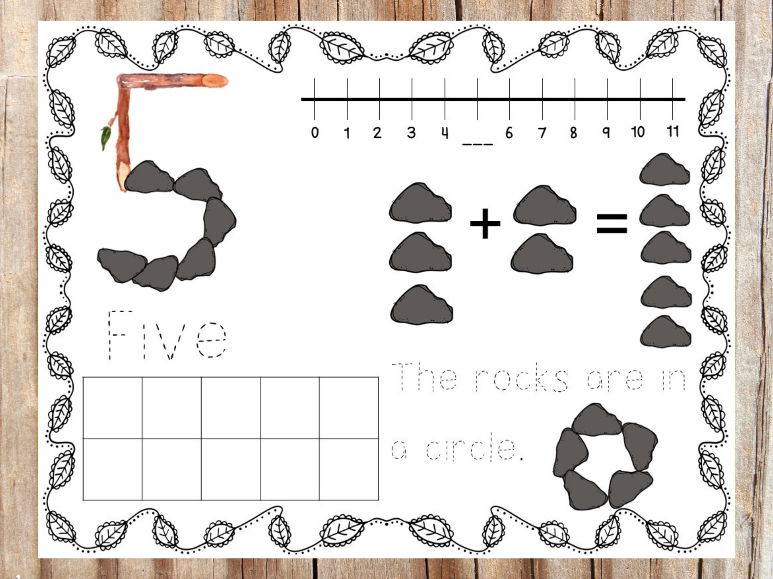 Printable Math Review Mats Numbers 1-10-low Prep - Use Nature as ...