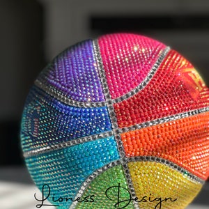 Customized Rainbow Rhinestone Basketball - Etsy