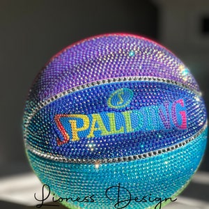 Customized Rainbow Rhinestone Basketball - Etsy