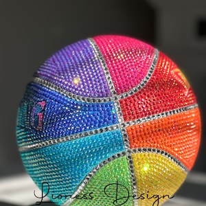 Customized Rainbow Rhinestone Basketball - Etsy