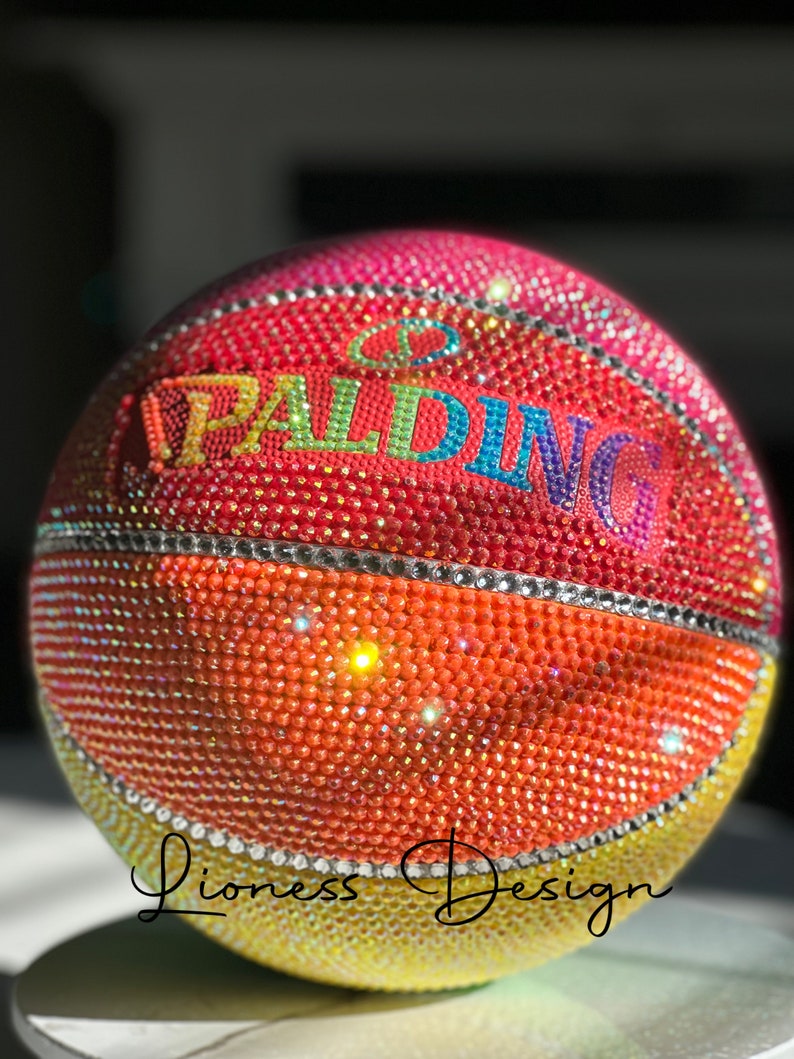 Customized Rainbow Rhinestone Basketball - Etsy