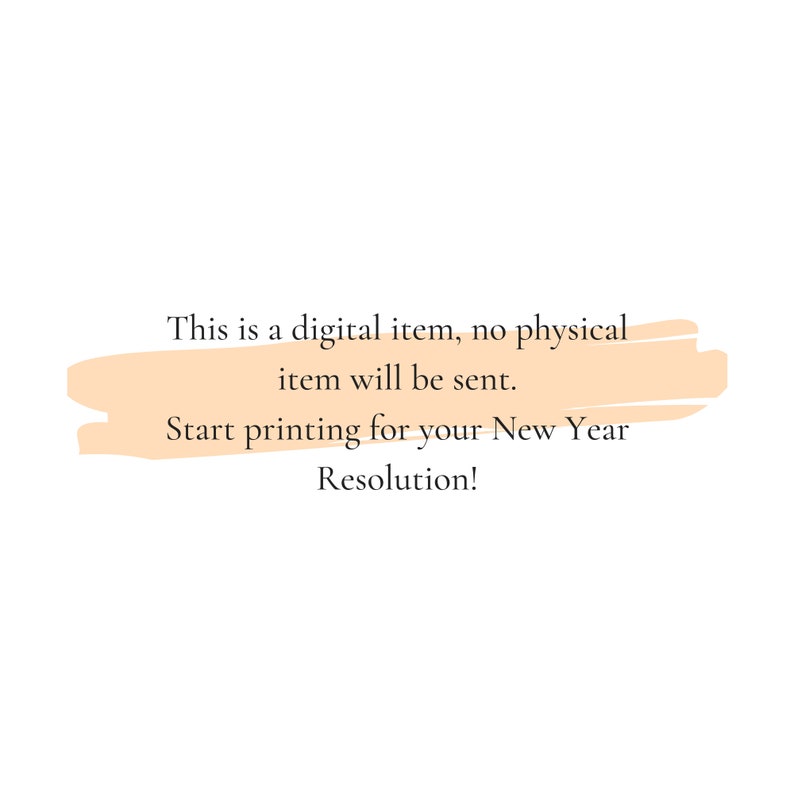 2024 New Year's Resolution Digital Printable. Great for Adults and Kids ...