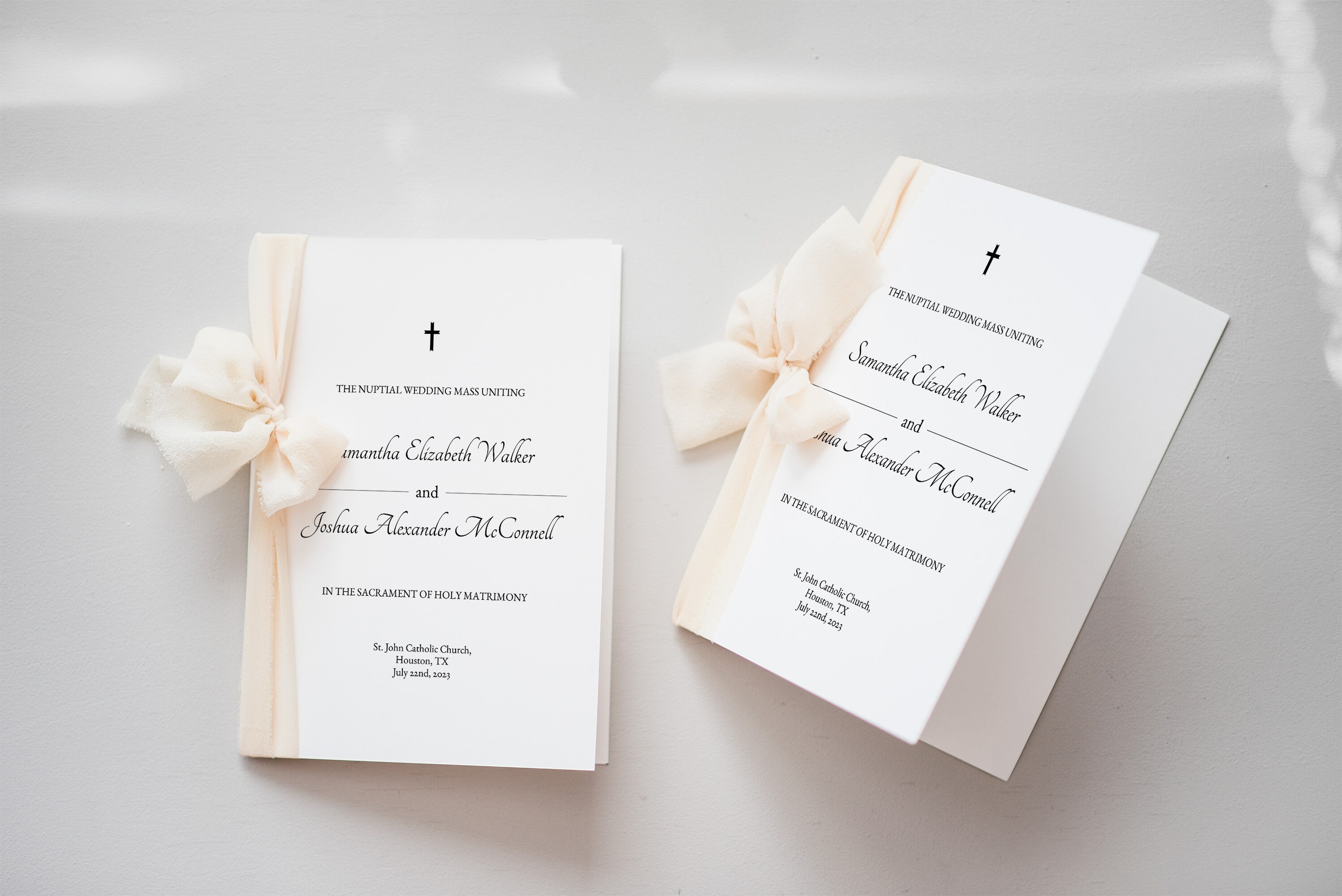 Catholic Wedding Ceremony Mass Printable Program Template, Church ...
