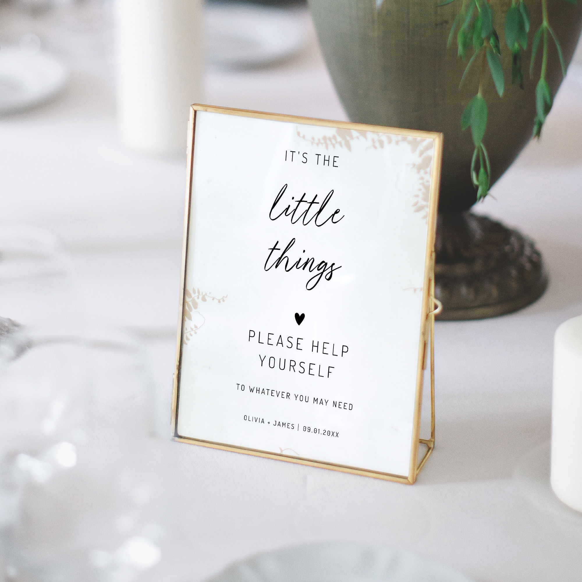 Please Help Yourself Sign Template, Bathroom Sign, Minimalist Wedding ...