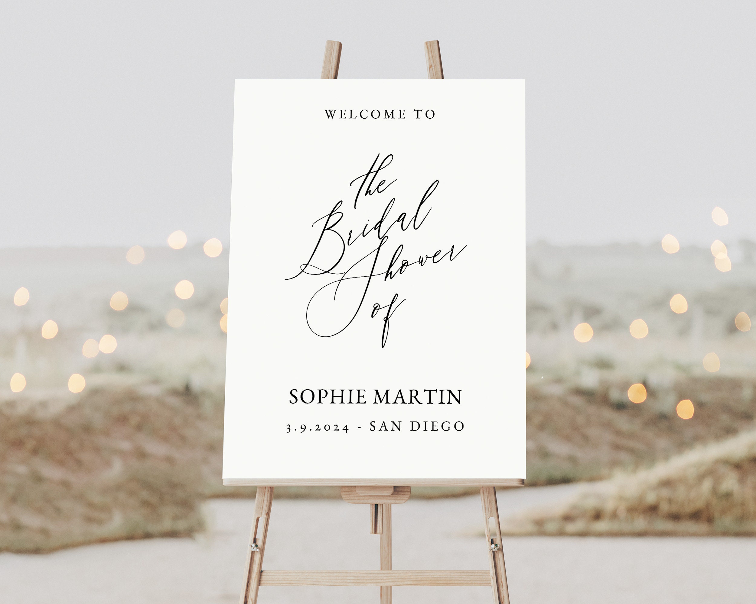 Editable Bridal Shower Welcome Sign Template, Bridal Shower Sign ...