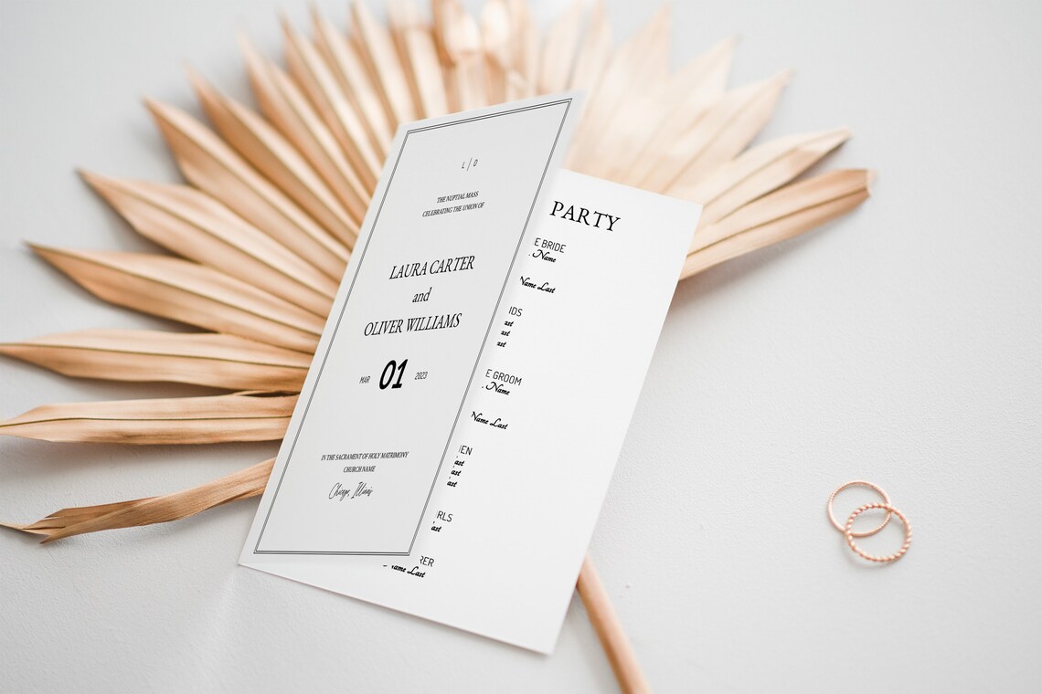 Catholic Church Wedding Ceremony Program, Church Ceremony, Church ...