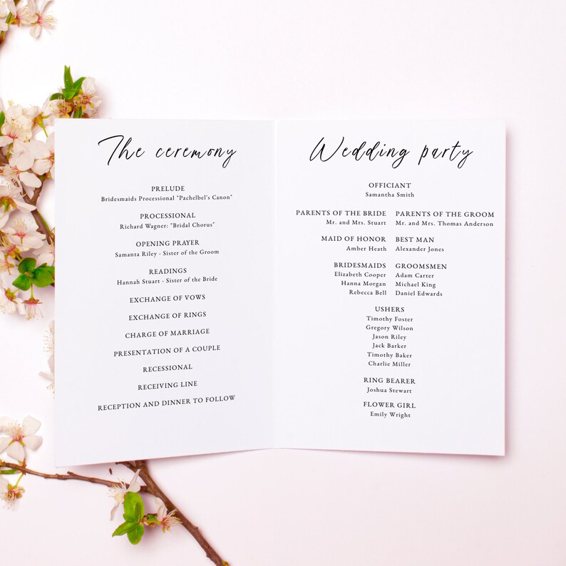 Printable Editable Catholic Wedding Ceremony Template Bifold - Etsy