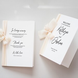 Printable Church Wedding Program, Church Program, Church Ceremony ...