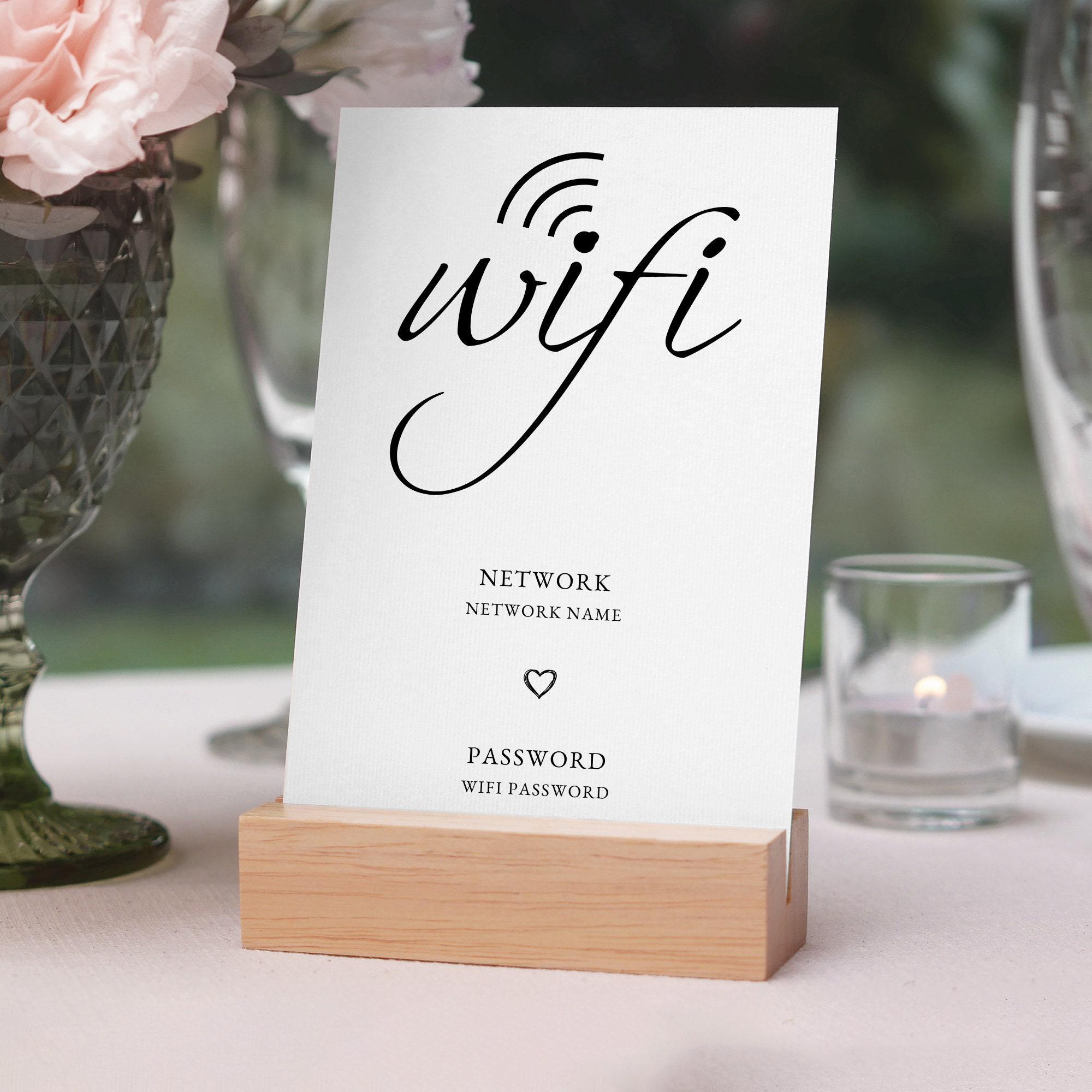 Wifi Password Sign Template, Wifi Sign Template, Printable Wifi ...