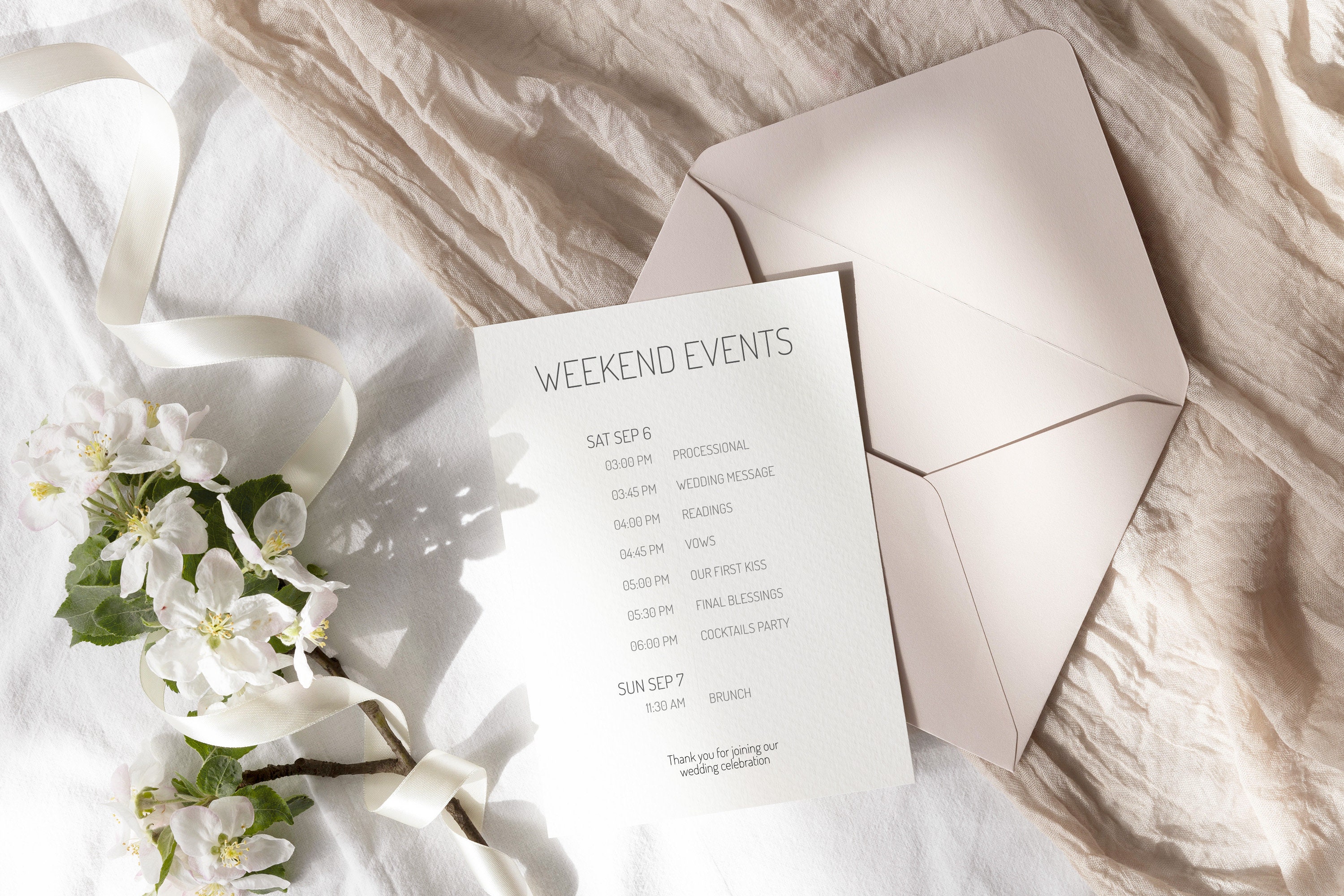 Printable Wedding Timeline Card, Timeline Card, Timeline Itinerary ...