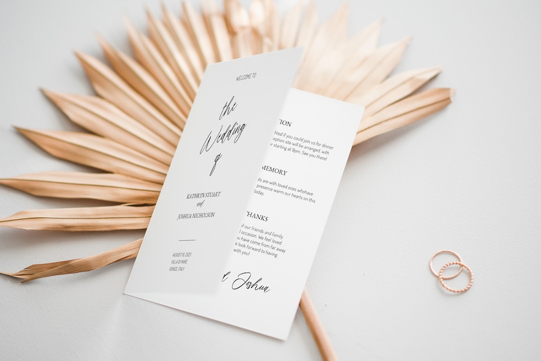 Folded Catholic Wedding Program Template, Catholic Program, Church ...