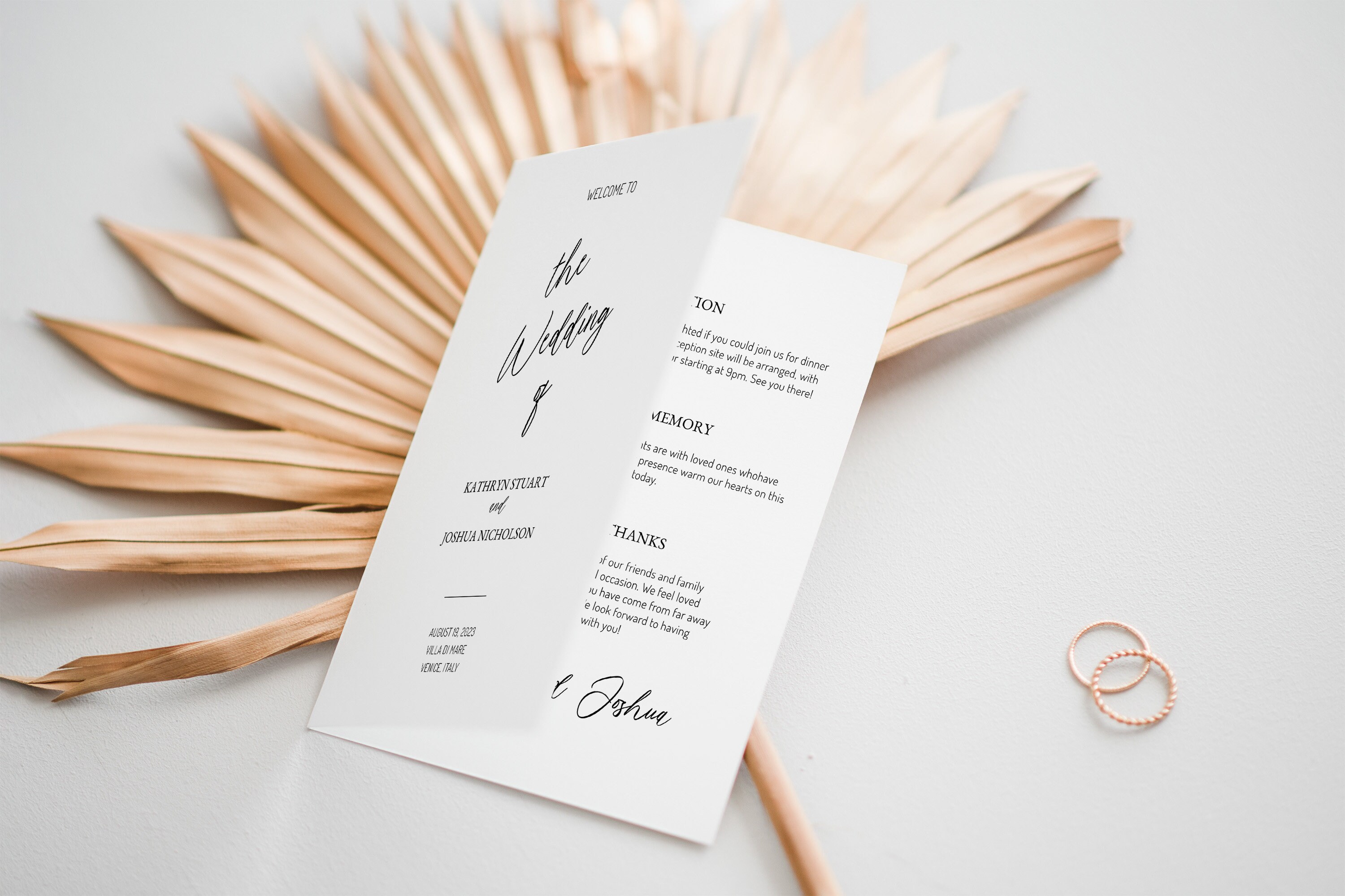 Folded Catholic Wedding Program Template, Catholic Program, Church ...