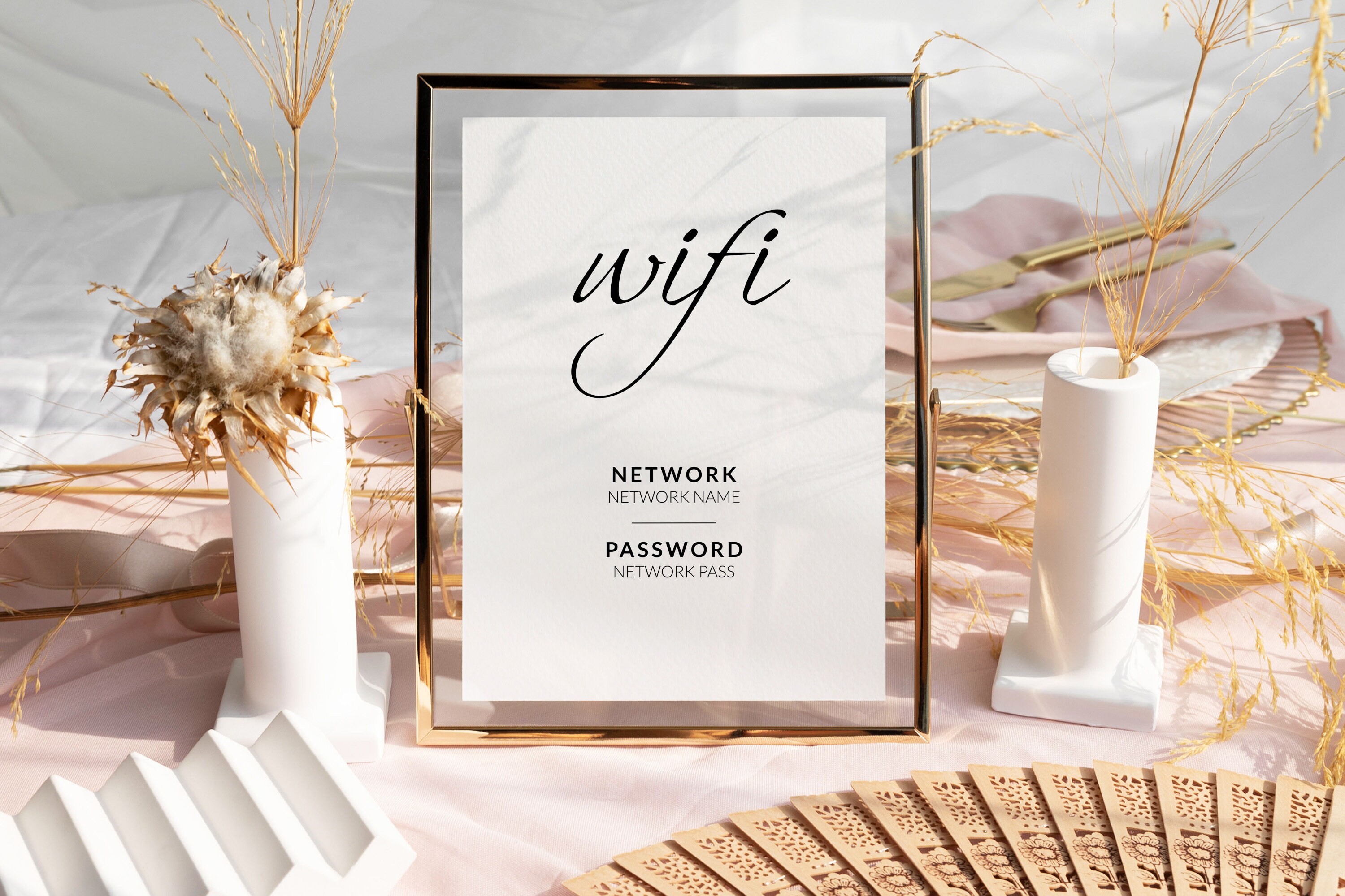 Modern Wifi Password Sign Printable, Wifi Table Sign, Guest Wifi Sign ...