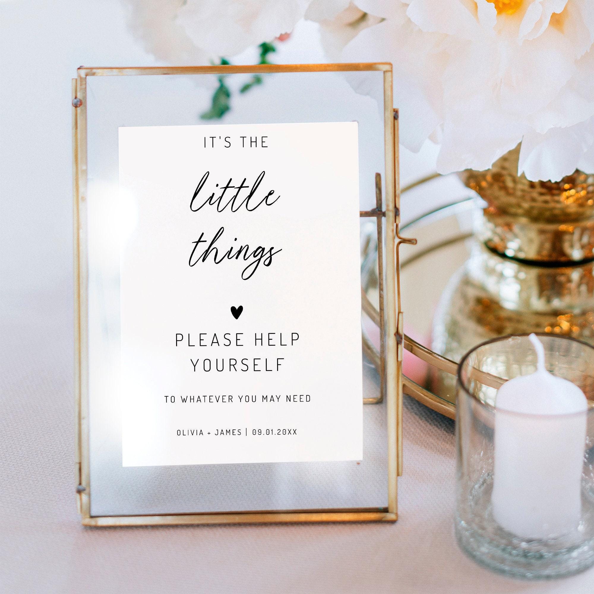 Please Help Yourself Sign Template, Bathroom Sign, Minimalist Wedding ...