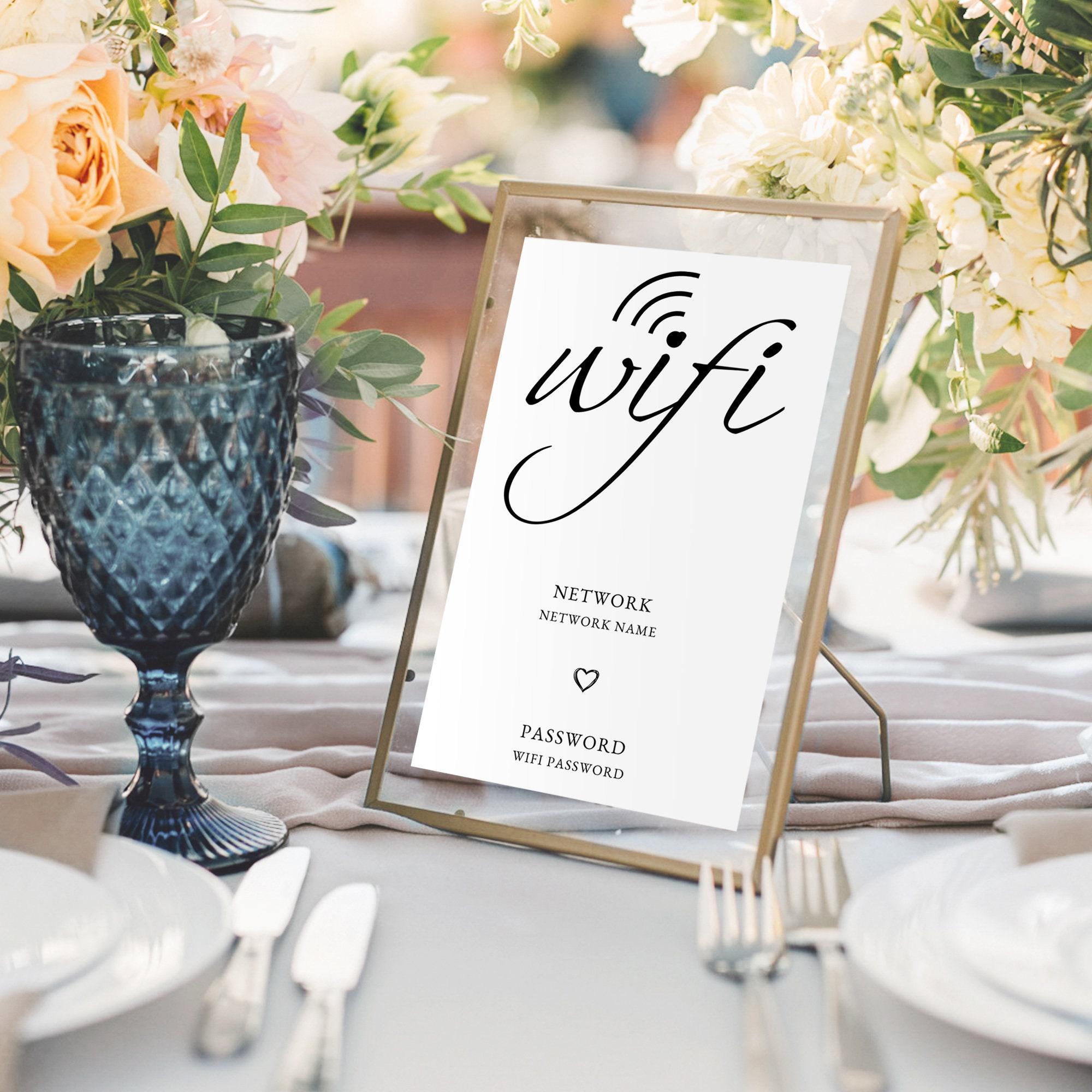 Wifi Password Sign Template, Wifi Sign Template, Printable Wifi ...