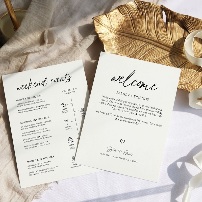 Wedding Welcome Note - Etsy