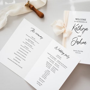Printable Church Wedding Program, Church Program, Church Ceremony ...