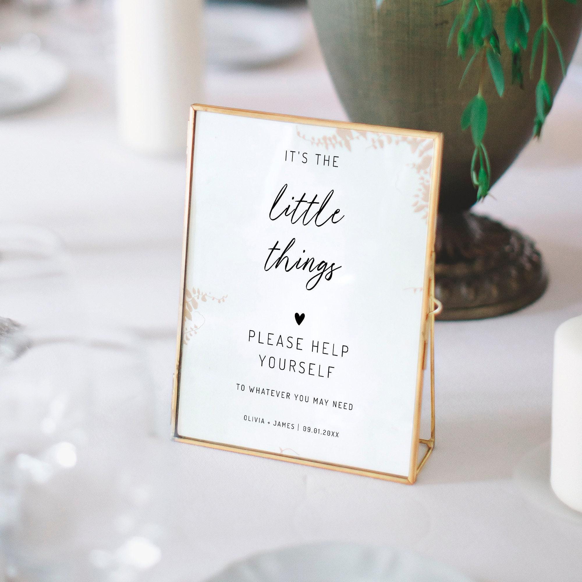 Please Help Yourself Sign Template, Bathroom Sign, Minimalist Wedding ...