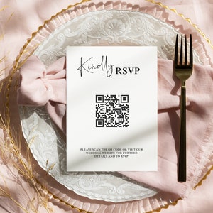 Qr Code Wedding Invitation, Modern Invitation, Printable Wedding ...