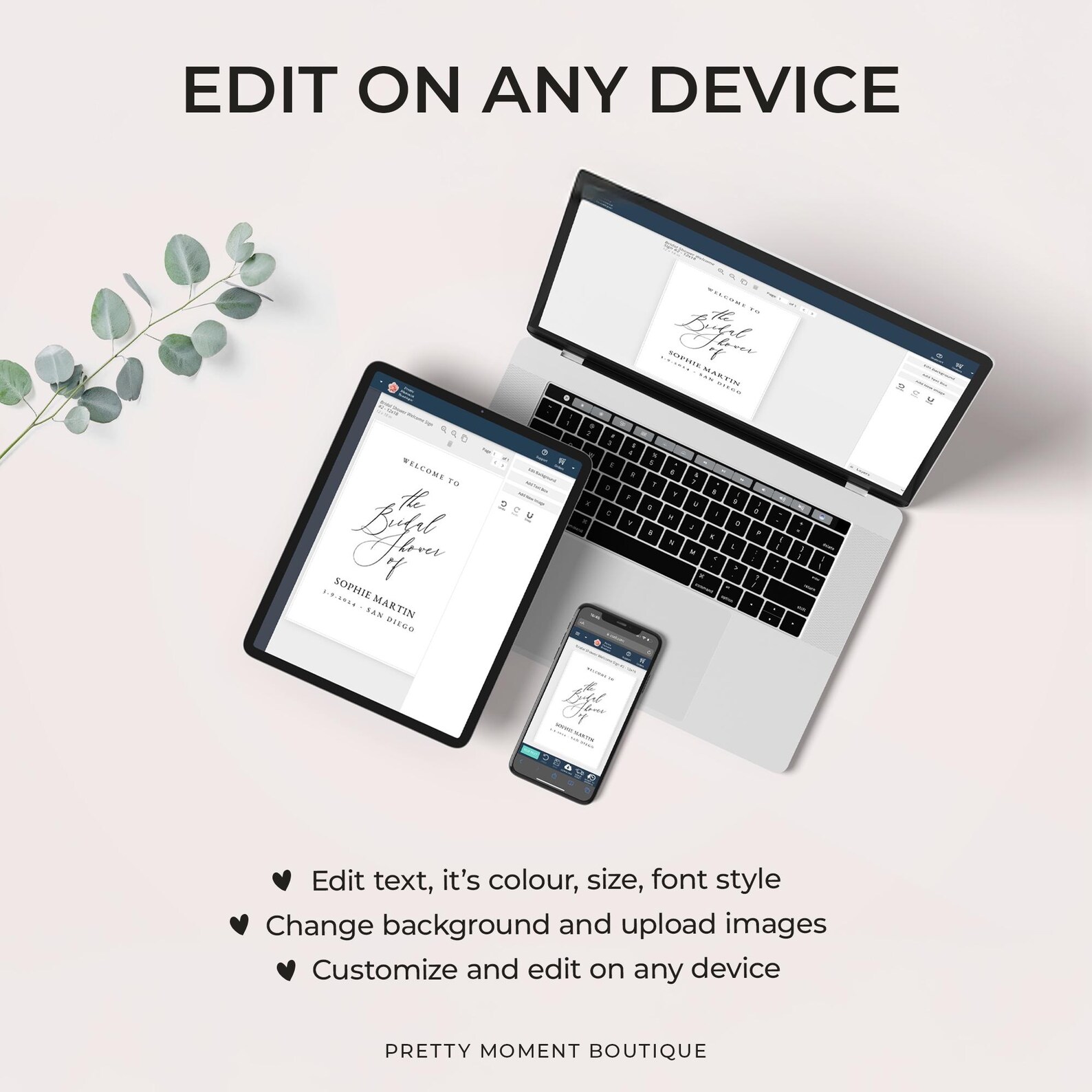 Printable Custom Welcome Sign, Minimal Welcome Sign, Welcome Sign ...