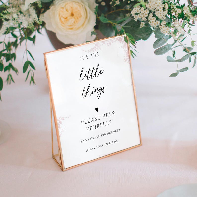 Please Help Yourself Sign Template, Bathroom Sign, Minimalist Wedding ...