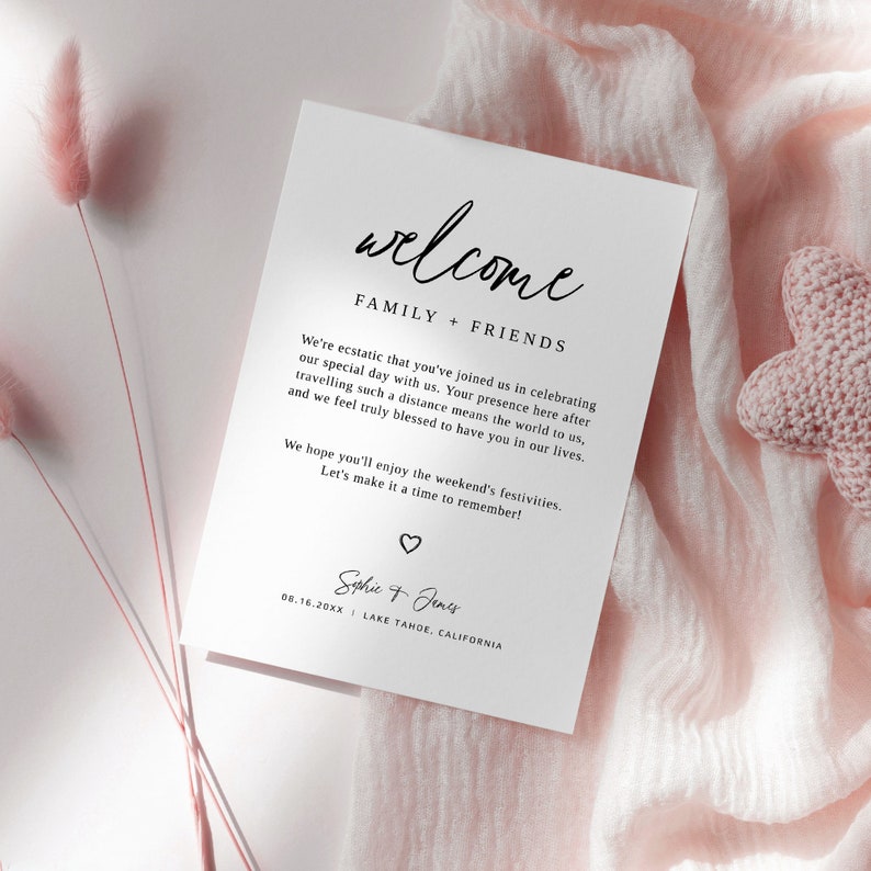 Modern Welcome Letter & Timeline Template Minimalist Fancy - Etsy