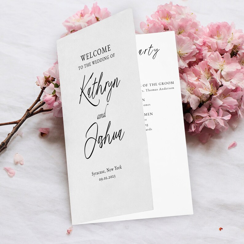 Printable Editable Catholic Wedding Ceremony Template Bifold - Etsy