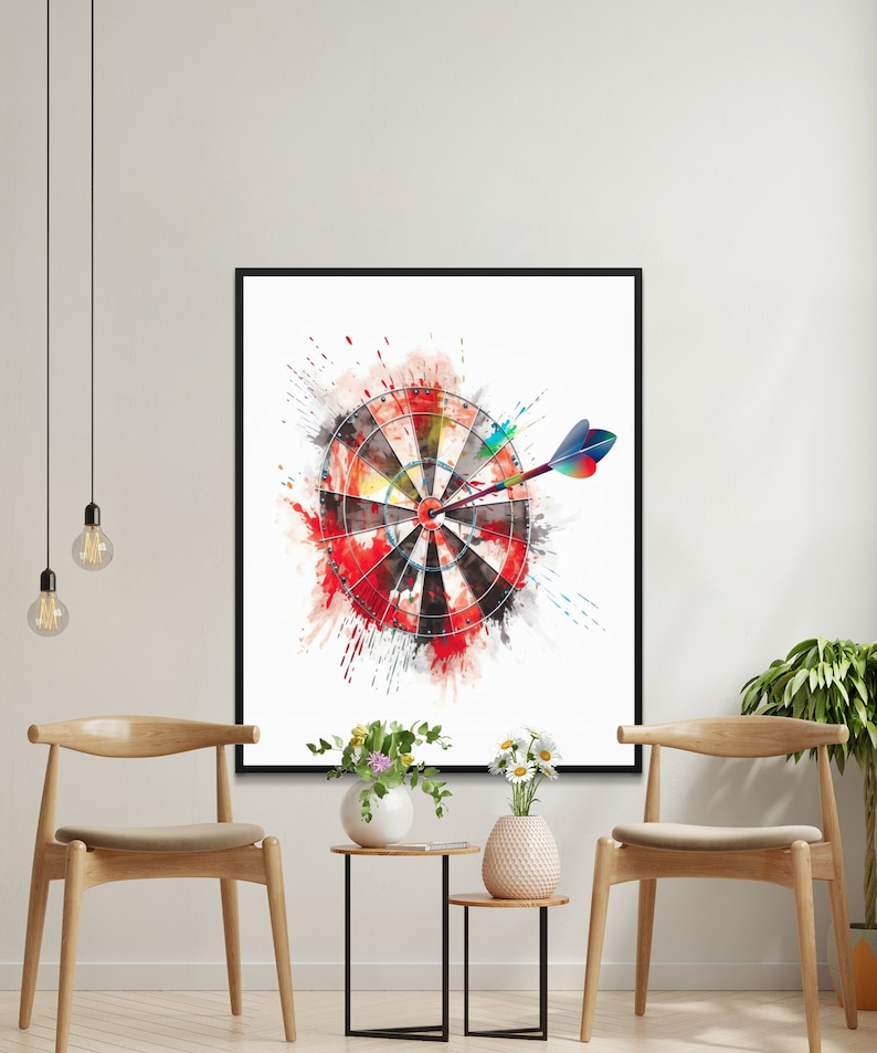 Darts Poster Watercolor | Digital Download | Gift for Dart Player ...