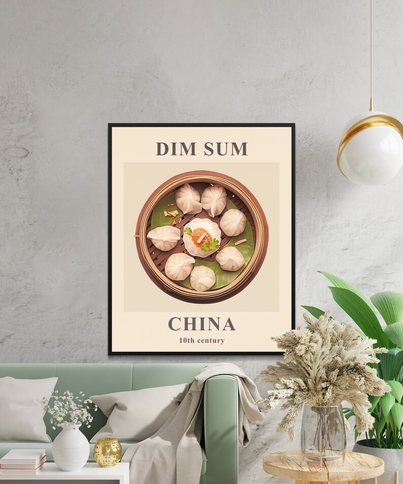 Dim Sum Poster Food Print Kitchen Decor Printable Wall - Etsy