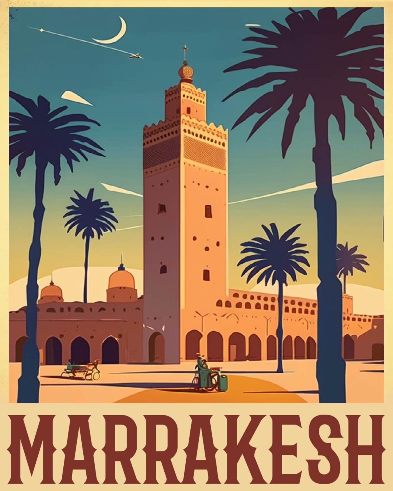 Morocco Print | Marrakesh Morocco | Travel Poster | Morocco Art ...