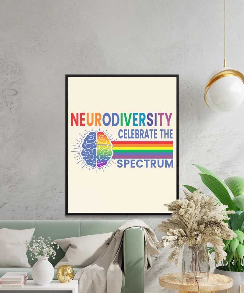 Neurodiversity Wall Art, Special Education, Neurodivergent Art, Therapy ...
