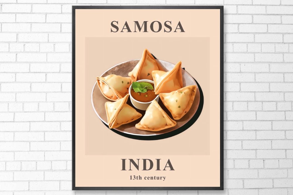 Samosa Print I Indian Desi Wall Art Print Poster | Travel Poster | Desi ...
