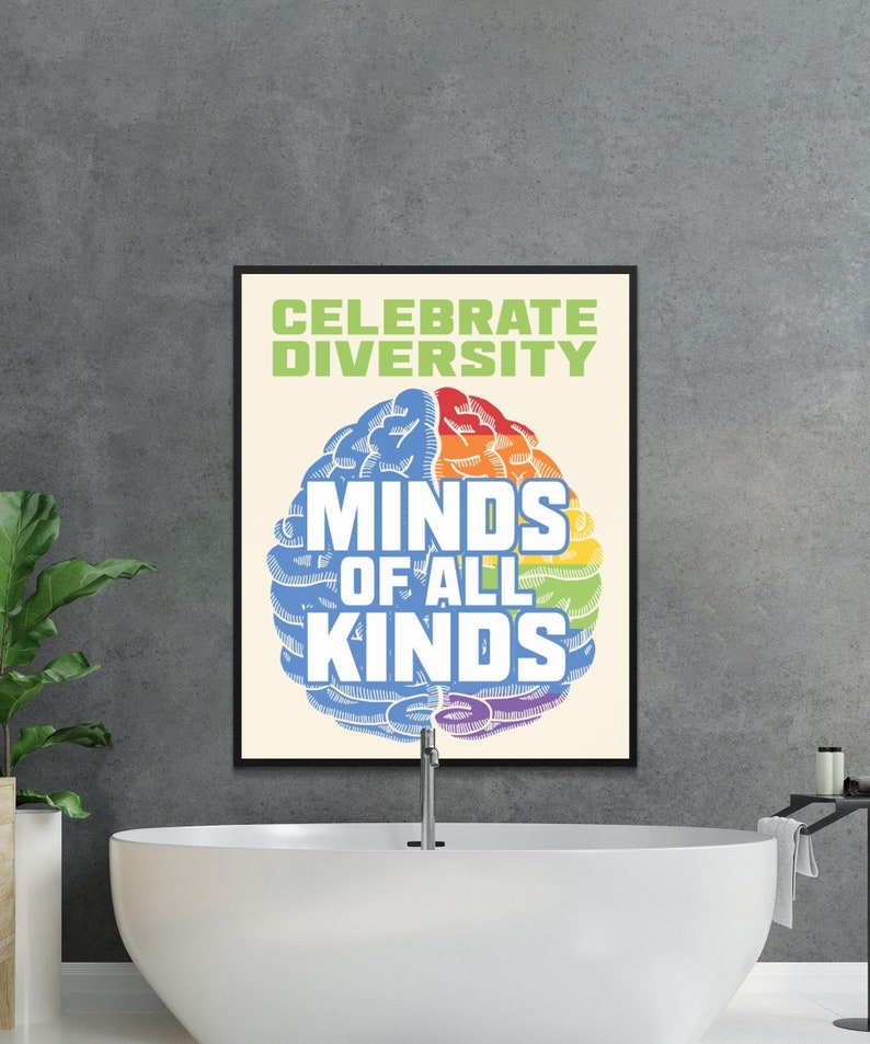 Neurodiversity Wall Art, Special Education, Neurodivergent Art, Therapy ...