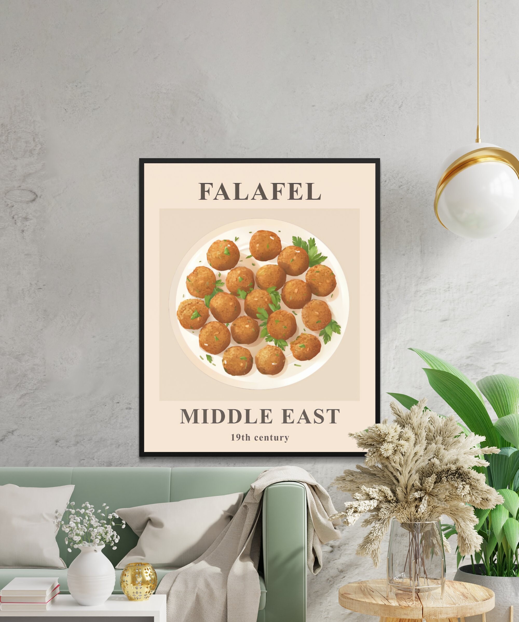 Falafel Poster | Middle Eastern Food Wall Art | Falafel Print| Kitchen ...